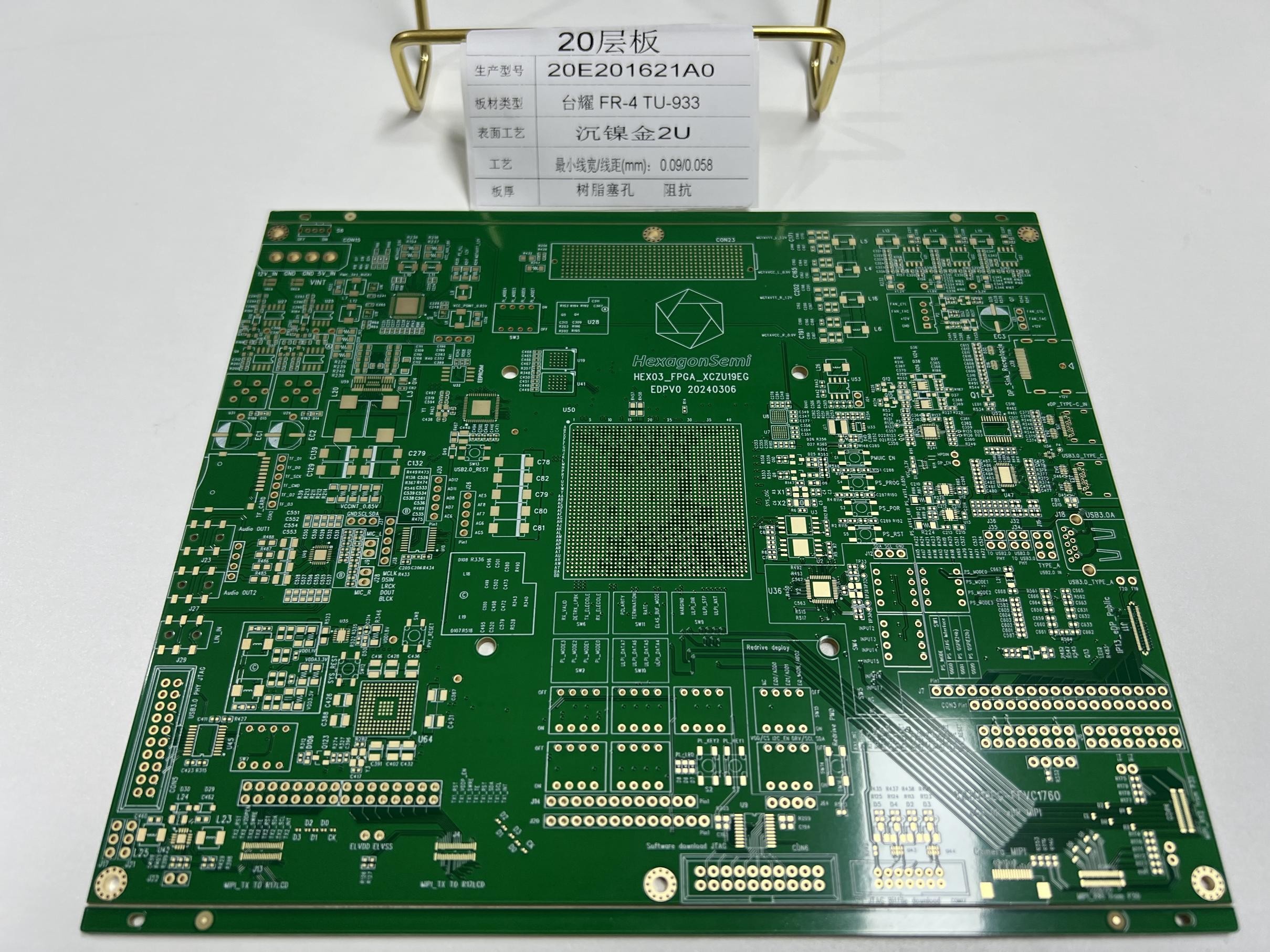 20 Layer PCB Board With Multigroup Impedance Control VIPPO Under Paste ...