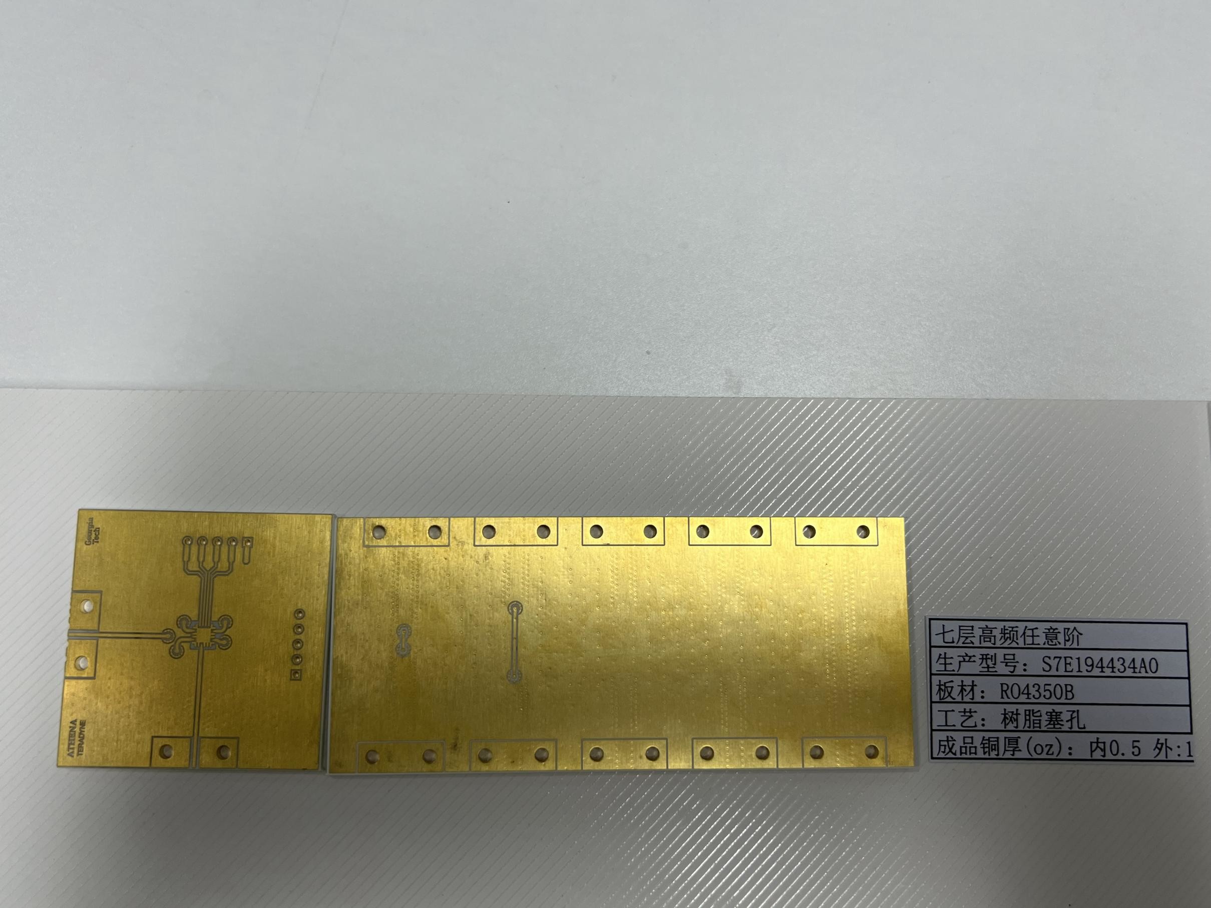 7 Layers Rogers PCBs Board With ENIG 3U" Any Layers RO4350B 0.5OZ High ...