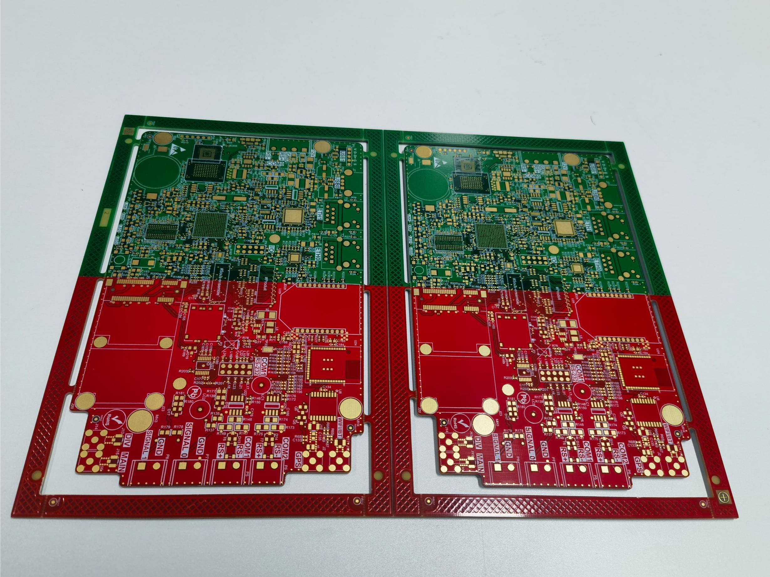 Advanced Multilayer PCB Board 4 Colors Of Solder Mask In One PCB Board