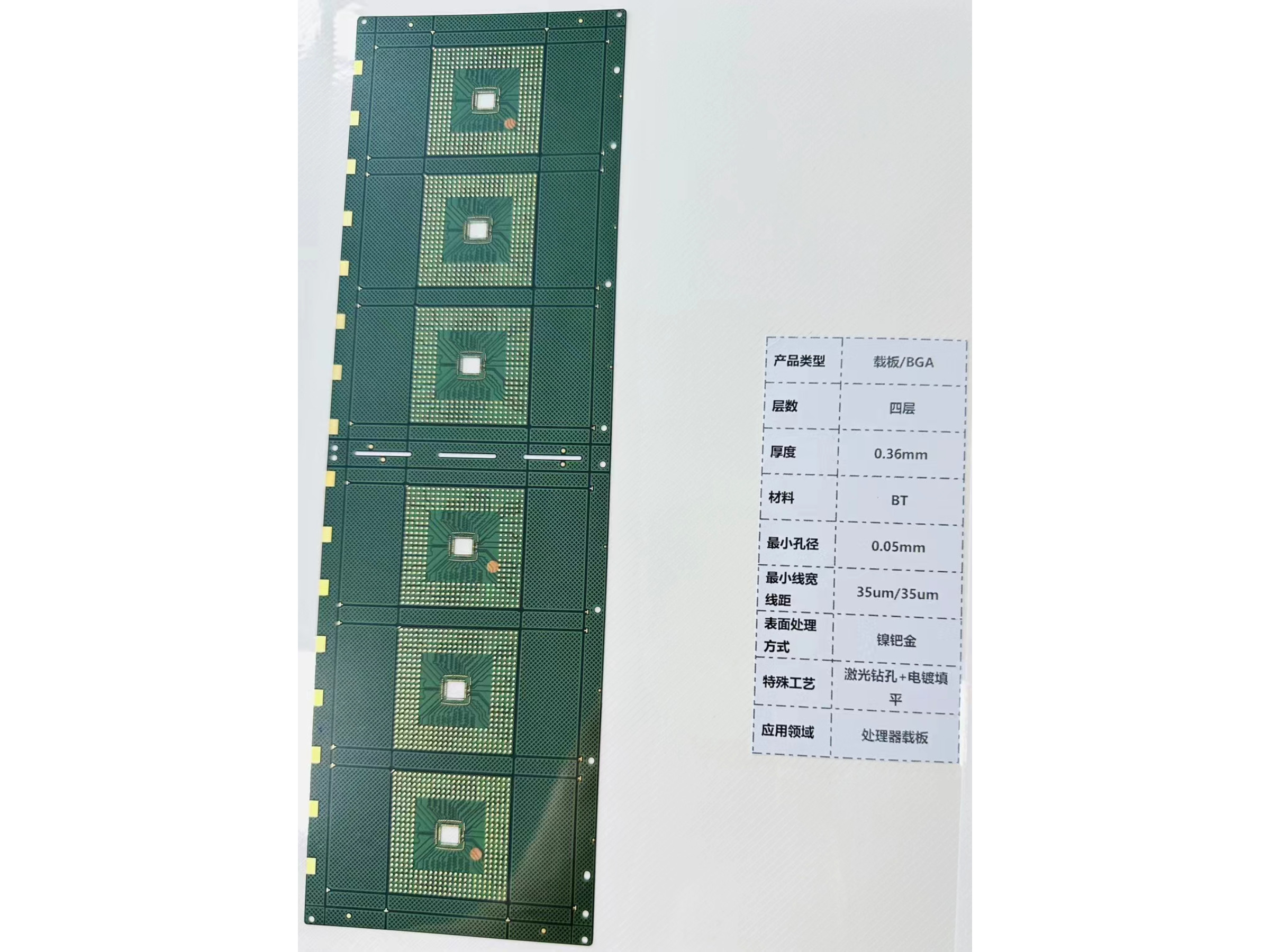 Green ENIG Surface Finish Ceramic IC Substrate PCB Dual Layered With 0 ...